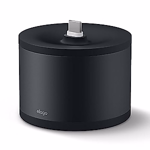 elago D Stand Charging Station Compatible with Apple Devices - Charging Dock Compatible with Apple TV Remote, Compatible with iPhone and More, Premium Aluminum, Cable Required (Black)
