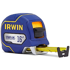 Irwin Tools IRWIN Strait-LINE Tape Measure, 16 ft, Includes Retraction Control, for All Your Measuring Needs (IWHT39391S)