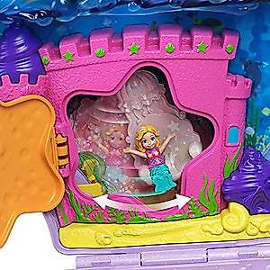 Polly Pocket Travel Toy with Micro Dolls & Accessories, Mermaid 2-in-1 Seashell Purse Playset (Amazon Exclusive)