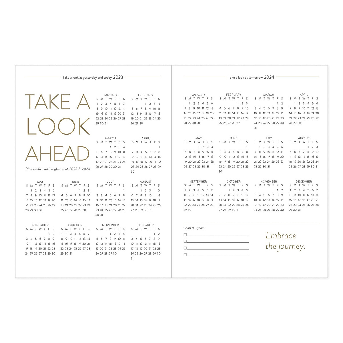 Legacy Vintage Floral Black 8 x 6 Paper 2023-2024 Seedlings Soft Cover On The Go Planner