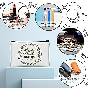 12 Pcs Sublimation Blanks Makeup Bag, Sublimation Blanks Products Cosmetic Bag Heat Transfer Zipper Polyester Pencil Bag for Women Travel Graduation Season Gift