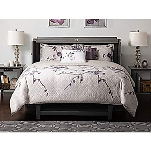 AFI Deerfield Murphy Bed Chest with Charging Station, Queen, Grey