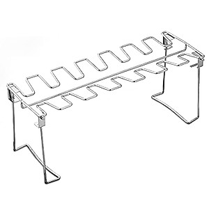 Chicken Leg And Wing Rack For Grill Smoker Oven - Easy To Use 14 Slots Chicken Leg Rack - High Grade Stainless Steel Chicken Wing Rack Chicken Drumstick Holder For Perfect Cook