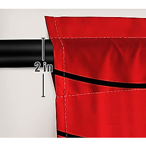 Allenjoy Superhero Spider Web Children Red Window Curtains for Boy Kids Baby Room Bedroom Nursery Toddler Home Office Decor Decorations Durable Fabric Machine Washable 82 in x 84 in