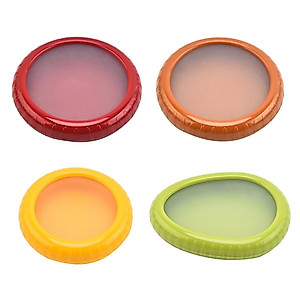OYSRONG Silicone Fruit and Vegetable Fresh Storage Containers, Set of 4, Multicolor Anti-Oxidation Storage Box