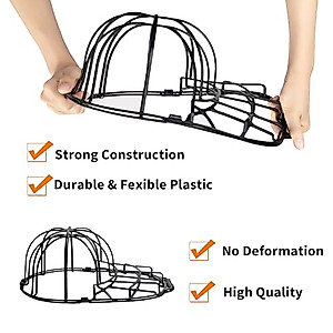 Hat Washers, 1 Pack Baseball Hat Cleaners Cap Washer, Fit for Adult/Kid's Hat Washer Frame Cage, Hat Protector Racks for Washing Machine, Black
