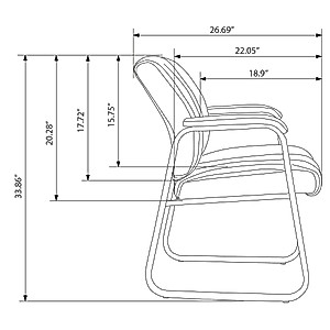 Brenton Studio® Bellanca Guest Chair, Brown/Black