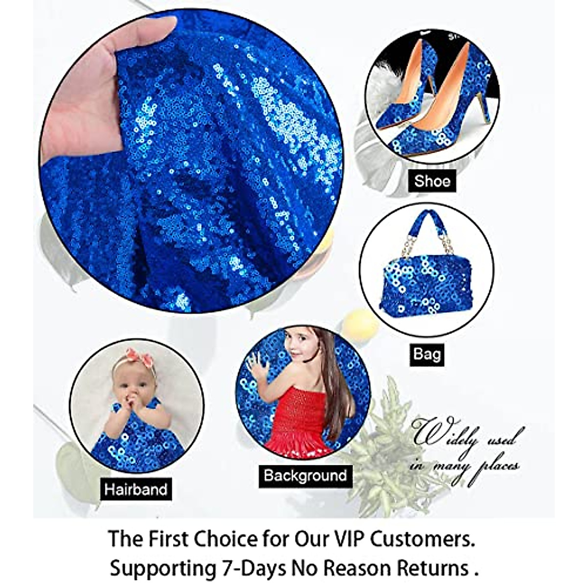 3 Feet 1 Yards Royal Blue Sequin Fabric, by The Yard, Blue Sequin Fabric, Tablecloth, Linen, Sequin Tablecloth, Table Runner (Royal Blue)