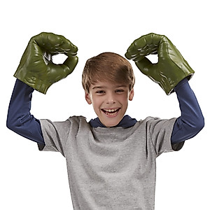 Marvel Avengers Hulk Roleplay Toy, Includes 2 Gamma Grip Fists, Design Inspired by Marvel Comics, for Kids Ages 4 and Up (Amazon Exclusive)