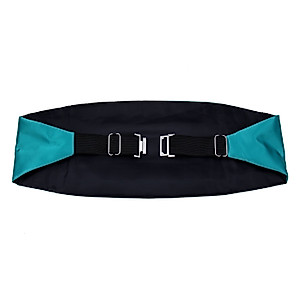 CBUND-ADF-32 - Mens Formal Woven Satin Cummerbund Pre-Tied Bowtie Hanky set.