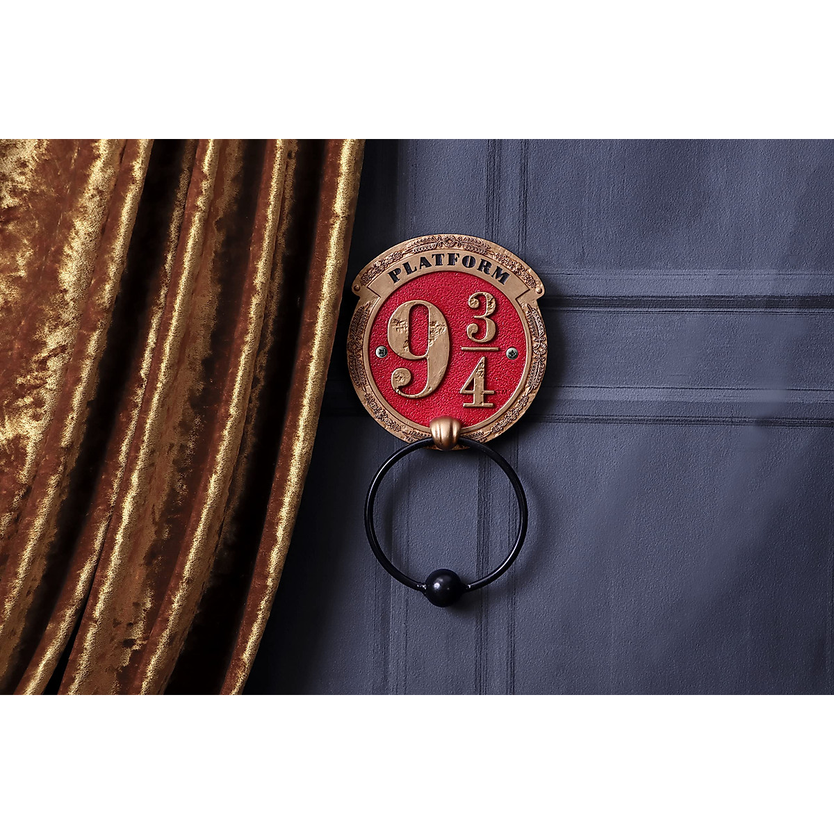 Nemesis Now Officially Licensed Harry Potter Platform 9 3/4 Door Knocker 21.5cm, Red