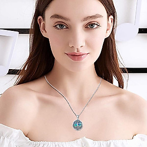 Aniu Cremation Jewelry for Ashes S925 Sterling Silver Urn Necklace Memorial Necklace for Human Ashes of Loved Ones Keepsake Pendant for Men Women