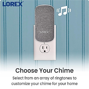 Lorex Video Doorbell and Home Security System Chime Add-On – Easy Plug-and-Play Installation, Customizable Digital Door Bell Chime, Seamless Integration with Lorex Security Video Doorbells