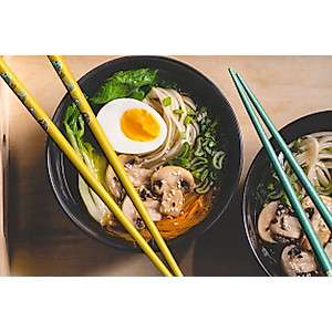 Chopsticks reusable Made in Japan ishida 10Pairs Black pasted box ((Japanese Beauty・23cm 9.0inch))