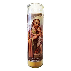 Staci19 Saint Joseph (San Jose) Yellow Devotional Candle