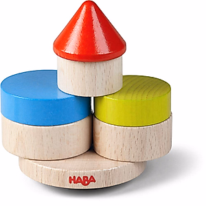 HABA Wooden Wobbly Tower Stacking Game (Made in Germany)
