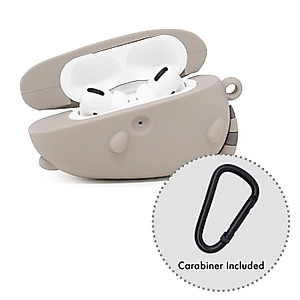 iFace x Pusheen Cute AirPods Pro Case - Pusheen The Cat Silicone Protective Cover [Carabiner Clip Included] [Wireless Charging Compatible] - Laying Down