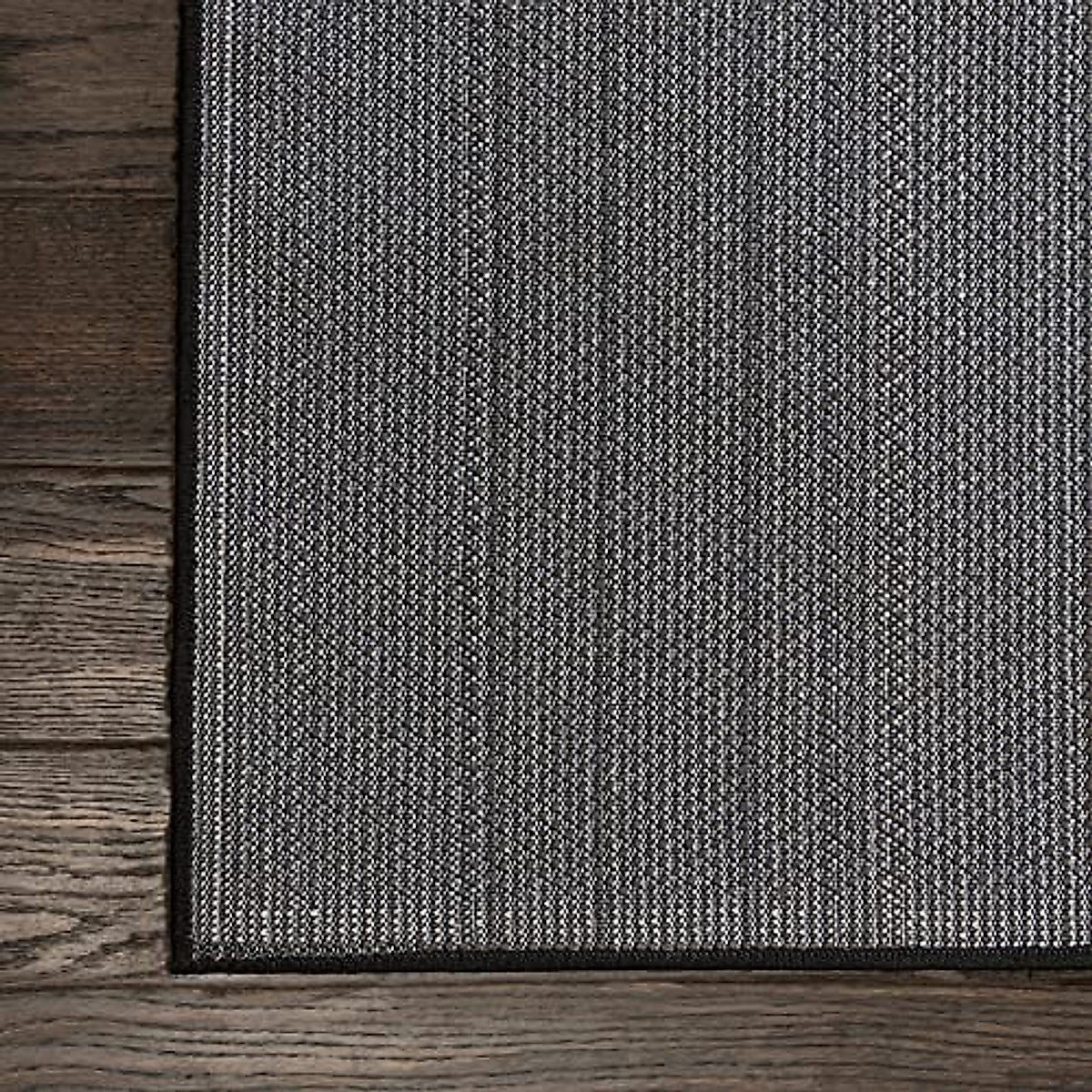 Unique Loom Solo Collection Area Rug - Calabasas (7' 10" x 10' Rectangle, Charcoal/ Black)