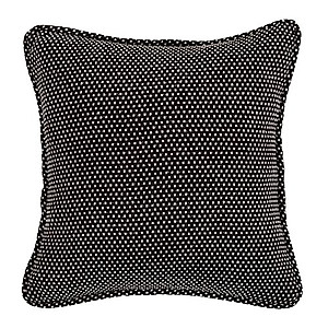 HiEnd Accents BlackBerry Farmhouse Decorative Throw Pillow, 20x20 inch, Black and White Polka Dot Pattern, Chic Casual Boho Accent Pillow for Bed, Couch, Sofa
