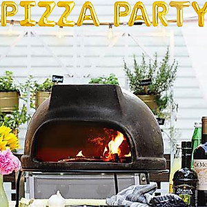 Pizza Party Balloons Gold Pizza Time Party Banner Italy Food/Pizza Festival/I Love Pizza/Slice Slice Baby/Slice Pizza/Pizzaria Themed Happy Birthday Baby Shower Party Supplies Decorations