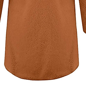 Akabsh Women Casual Sweatshirt Solid Winter Warm Soft Wool Pockets Cardigan Coat Outwear