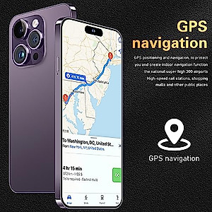 xixaomiro i14Pro 2023 Unlocked 5G Android Cell Phone 8GB + 512GB 1TB Expandable 6.7 "FHD 90Hz Display Screen 6800mAh Battery Mobile Phone 13 MP/48MP Camera Dual Sim Card (Purple)