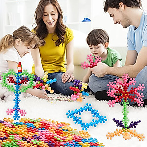 220 Pcs Building Blocks Toys,Interlocking Solid Plastic Building Blocks Set Early STEM Educational Toy for Preschool Kids,Sorting and Stacking Blocks,Promotes Fine Motor Skills & Sensory Development