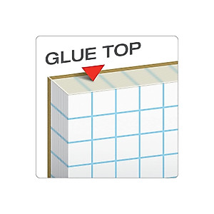 TOPS Products Cross-Seion Pad, Ruled 10x10, 20lb, 40 Shts, 8-1/2"x11", White (TOP22026)