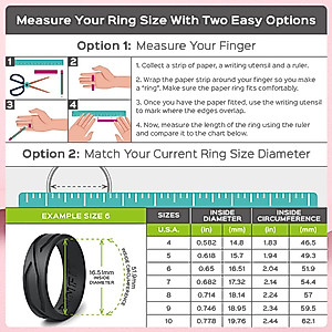 Rinfit Silicone Rings for Women - Silicone Wedding Bands Sets for Her - 4Love Collection Rubber Wedding Rings - Patented Design - SetG, Size 8