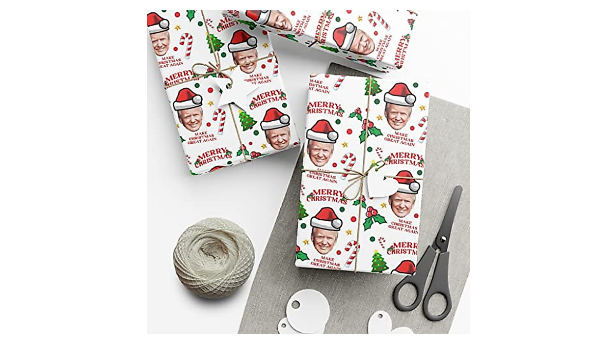 Funny Biden Christmas Wrapping Paper - Perfect Gift Wrap