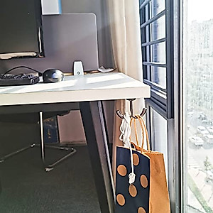 RFORPLY Zinc Alloy Double Prong Ceiling Hook Towel/Robe Clothes Hook Pack of 6