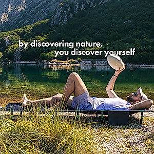 FE Active Folding Camping Cot - Lightweight, Compact & Portable Camping Bed, Comfortable Sleeping Cots for Adults & Kids - Camp Cot Fits Single Air Mattress Pad|Designed in California, USA