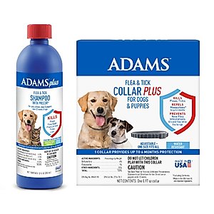 Adams Plus Shampoo 12 oz. + Flea & Tick Collar