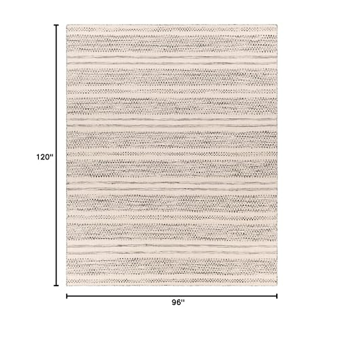 Mark&Day Area Rugs, 8x10 Marie Global Gray Area Rug, Beige Grey Black Carpet for Living Room, Bedroom or Kitchen (8' x 10')