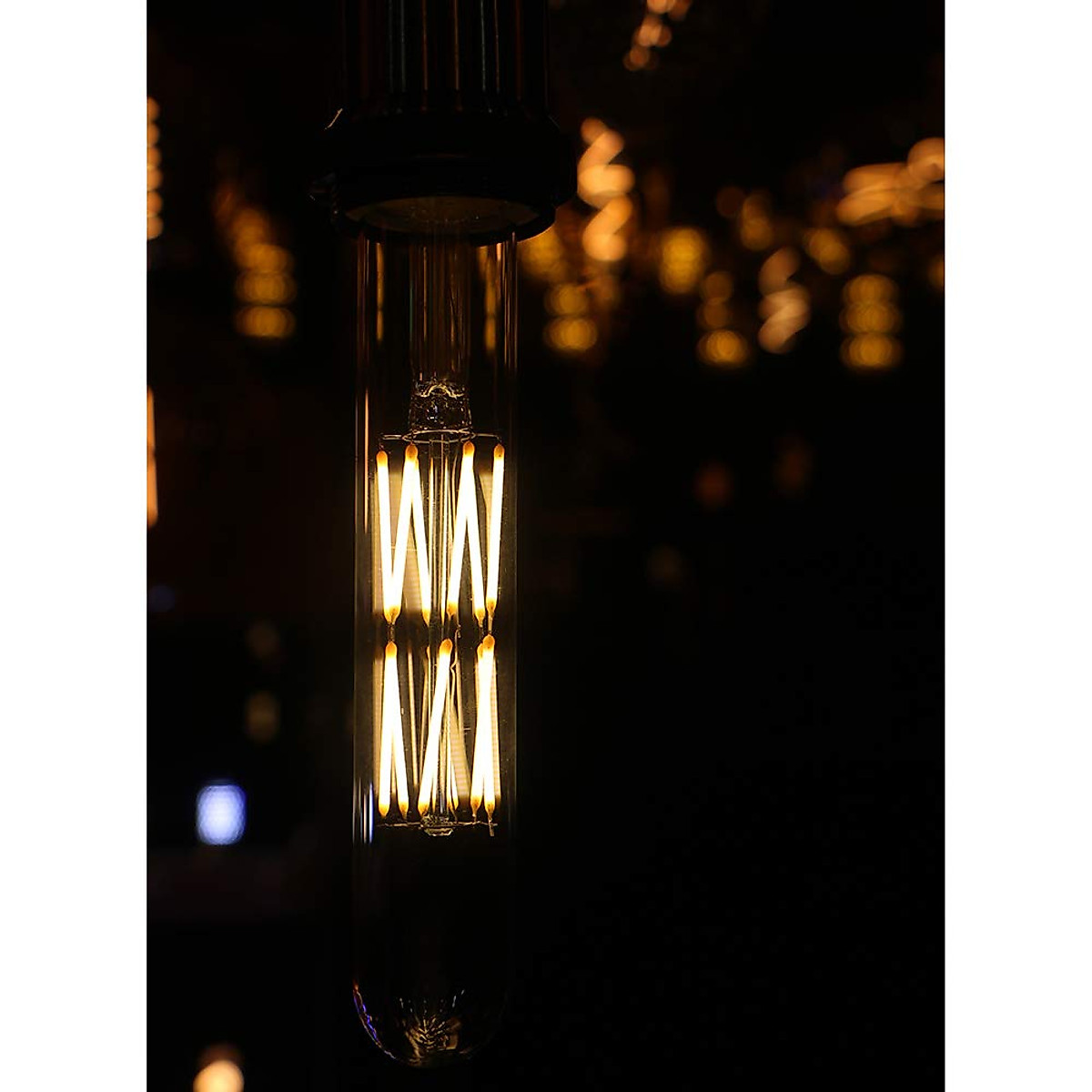 Leools T10 Led Bulbs,12W Dimmable Tubular Led Bulb,100 Watt Equivalent Edison Style Vintage LED Filament Light Bulb, E26 Long Tube Bulb,2700K Soft Warm White,7.3in(185mm),3-Pack.