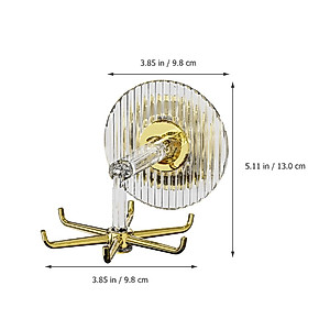 Alipis 2Pcs Kitchen Utensil Hanger with 6 Hooks 360° Rotating Utensils Hanging Rack No Drilling Top Mounted Tableware Holder for Cabinet Wall Home