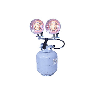 K Tool International 77782; Portable Propane Tank Top Double Heater, 15-30,000 BTU Output is Perfect for Tailgating, Camping, Hunting and Powerful Enough to Heat any Garage, Shop or Off Grid Homestead