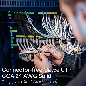 VIVO Black 500ft Bulk Cat5e, CCA Ethernet Cable, UTP Pull Box, Cat-5e Wire, Waterproof, Outdoor, Direct Burial CABLE-V011