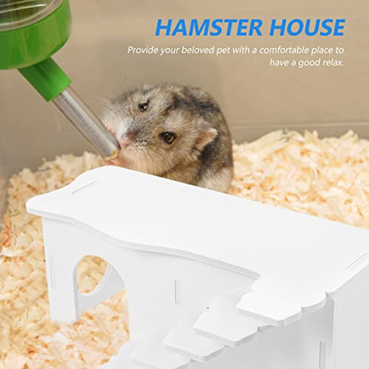 POPETPOP Plastic Hamster Hideout Rat Ladder House Guinea Pig House Guinea Pig Rest House Bird Toys