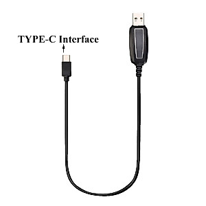 Retevis RT22P RT20 RB66 B3H Programming Cable, Compatible RT22P B3H B3S B3B RT20 RT65 RB19 RB19P RT45P RB66 Two Way Radio, Black Original USB Charging Cable,USB Programming Charging Cable(1 Pack)