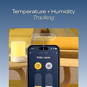 Nanit Sound and Light Smart Baby Night Light and Sound Machine | Audio Monitor | Cry Detection Alert Feature | OK to Wake Alarm Clock for Kids | Temp & Humidity Tracking | Rechargeable Battery | WiFi