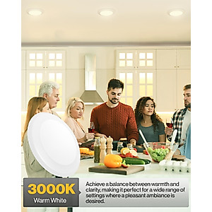 Sunco 96 Pack 5/6 Inch LED Disk Lights, Flush Mount Disc Recessed Ceiling Can Lighting, 1050 LM, 3000K Warm White, Dimmable, 15W=75W, Damp Rated ETL