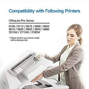 LxTek Compatible Ink Cartridge Replacement for HP 950XL 951XL 950 XL 951 XL to use with OfficeJet PRO 8600 8610 8620 8630 8100 8625 8615 276dw, 8 Pack (2 Black|2 Cyan|2 Magenta|2 Yellow)