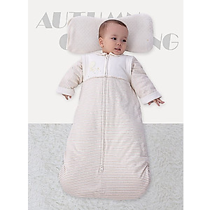 OuYun Baby Sleeping Bag 100% Cotton Sleeves Detachable Wearable Blanket Winter,Sunflowers,Meduim