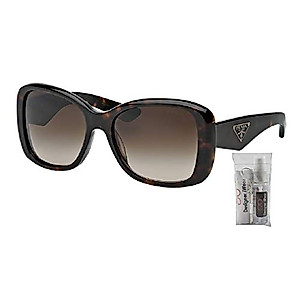 Prada PR32PS HERITAGE 2AU6S1 57M Havana/Brown Gradient Square Sunglasses For Women