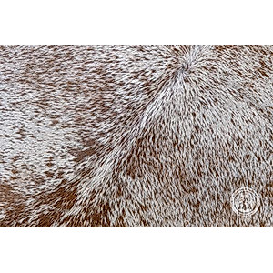 Genuine Salt and Pepper Brown and White Cowhide Rug 6 x 7 ft. 180 x 210 cm