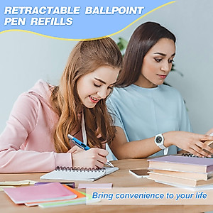 30 Pieces Pen Refills Black Ink Pen Refills Ballpoint Pen Refill 1.0 mm Replacement Ink Refill Bulk for Retractable Pens Office School Supplies, Medium Point (Black)