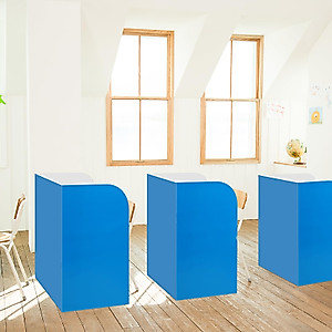 Ctosree 4 Pcs Extra Tall Privacy Folders for Student, Elementary Classroom Boards Shield Cardboard Testing Dividers Panel Corrugated Office Furniture Partitions for Cubicle Space, 50 x 80.3 in