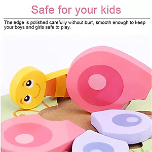 DuLaSeed Wooden Puzzles Toys for 1 2 3 Year Old Boys Girls Toddlers, 6 Packs Jigsaw Puzzles Montessori Toys with Storage Bag, Learning Educational Toy for Baby Kids Child in Christmas Birthday