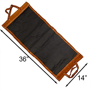 Panacea Log Bin with Scrolls and Leather Log Tote